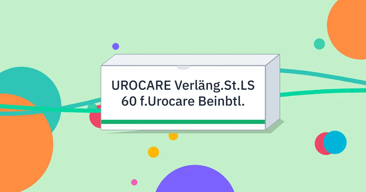 Symbolbild: Packung mit der Aufschrift UROCARE Verläng.St.LS 60 f.Urocare Beinbtl. (PZN 03971313) – Verfügbarkeit und Bezug in Apotheken in Frankfurt am Main