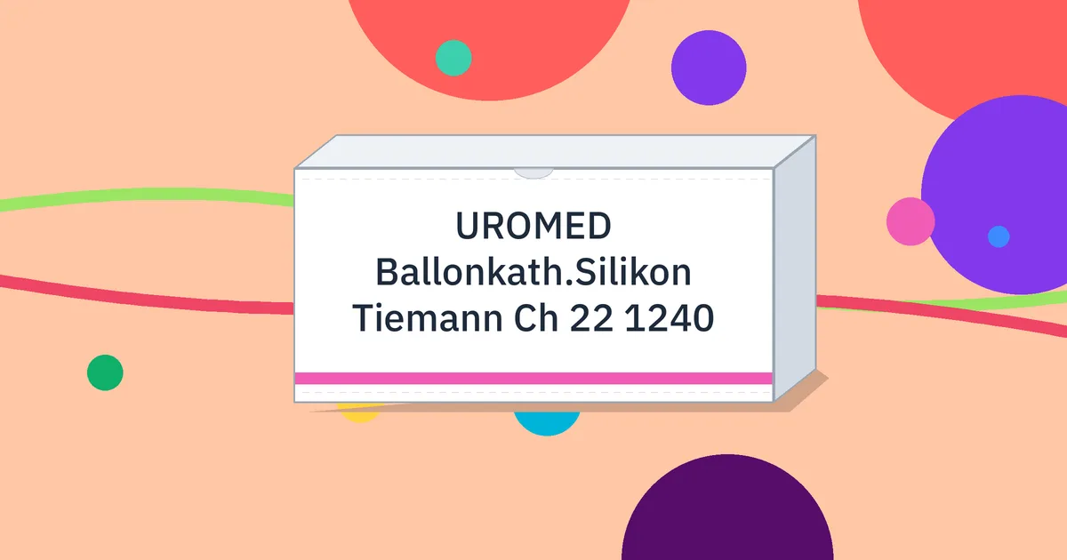 Symbolbild: Packung mit der Aufschrift UROMED Ballonkath.Silikon Tiemann Ch 22 1240 (PZN 03280804) – Verfügbarkeit und Bezug in Apotheken in Frankfurt am Main