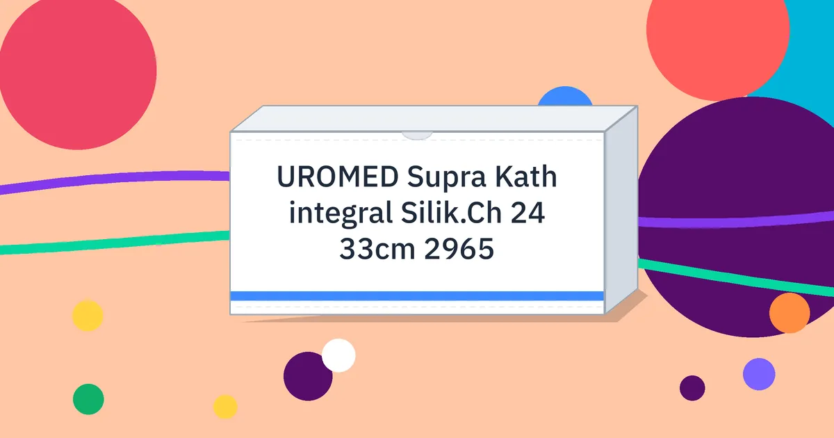 Symbolbild: Packung mit der Aufschrift UROMED Supra Kath integral Silik.Ch 24 33cm 2965 (PZN 00161074) – Verfügbarkeit und Bezug in Apotheken in Frankfurt am Main