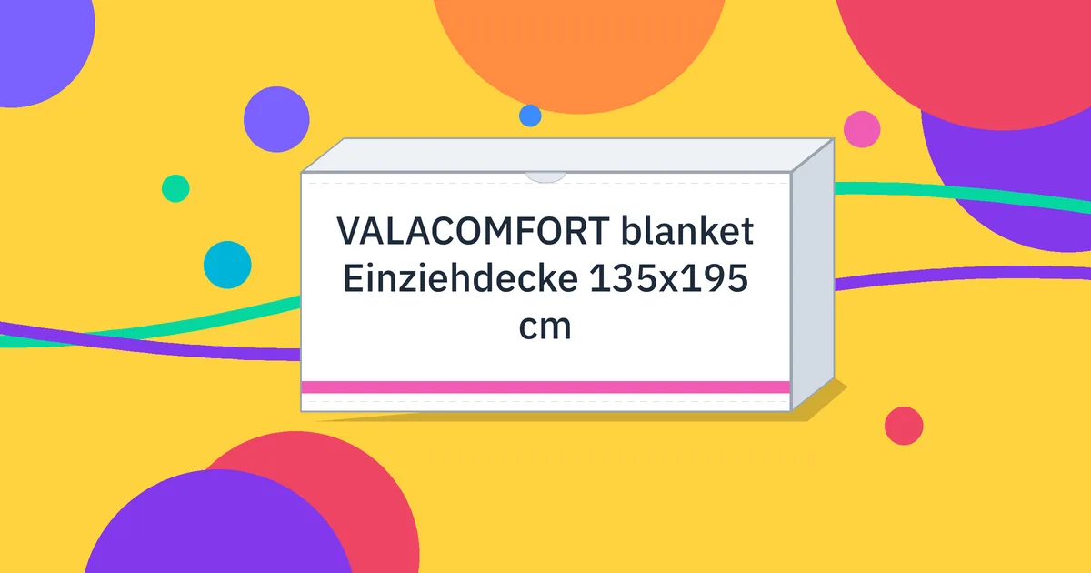Symbolbild: Packung mit der Aufschrift VALACOMFORT blanket Einziehdecke 135x195 cm (PZN 03154519) – Verfügbarkeit und Bezug in Apotheken in Frankfurt am Main
