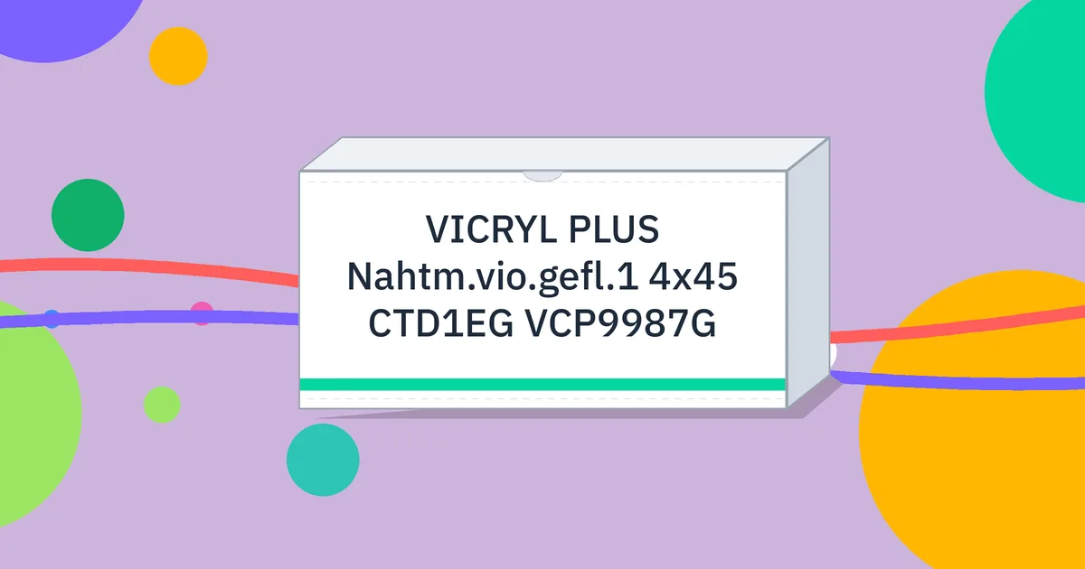 Symbolbild: Packung mit der Aufschrift VICRYL PLUS Nahtm.vio.gefl.1 4x45 CTD1EG VCP9987G (PZN 20924077) – Verfügbarkeit und Bezug in Apotheken in Frankfurt am Main