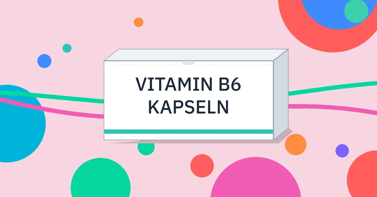 Symbolbild: Packung mit der Aufschrift VITAMIN B6 KAPSELN (PZN 16790665) – Verfügbarkeit und Bezug in Apotheken in Frankfurt am Main