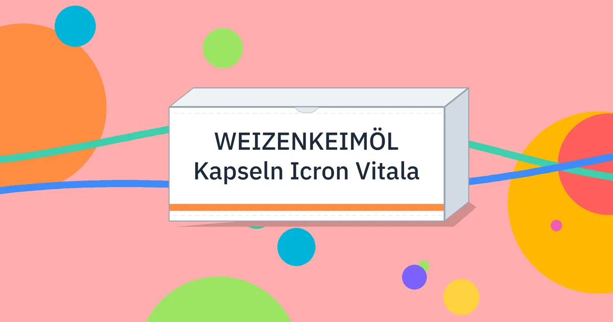 Symbolbild: Packung mit der Aufschrift WEIZENKEIMÖL Kapseln Icron Vitala (PZN 01582464) – Verfügbarkeit und Bezug in Apotheken in Frankfurt am Main