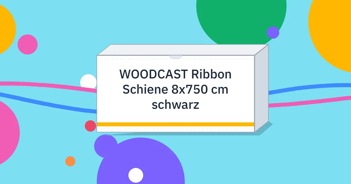 Symbolbild: Packung mit der Aufschrift WOODCAST Ribbon Schiene 8x750 cm schwarz (PZN 16002946) – Verfügbarkeit und Bezug in Apotheken in Frankfurt am Main