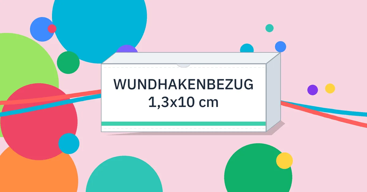 Symbolbild: Packung mit der Aufschrift WUNDHAKENBEZUG 1,3x10 cm (PZN 05559640) – Verfügbarkeit und Bezug in Apotheken in Frankfurt am Main