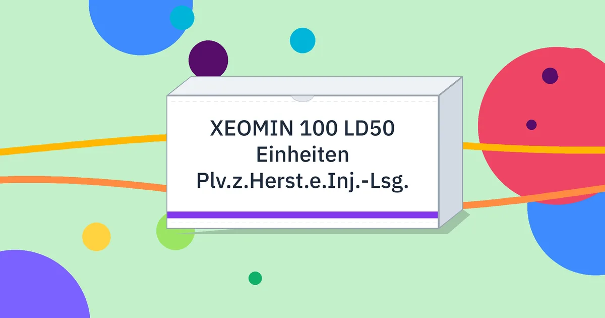 Symbolbild: Packung mit der Aufschrift XEOMIN 100 LD50 Einheiten Plv.z.Herst.e.Inj.-Lsg. (PZN 08892417) – Verfügbarkeit und Bezug in Apotheken in Frankfurt am Main