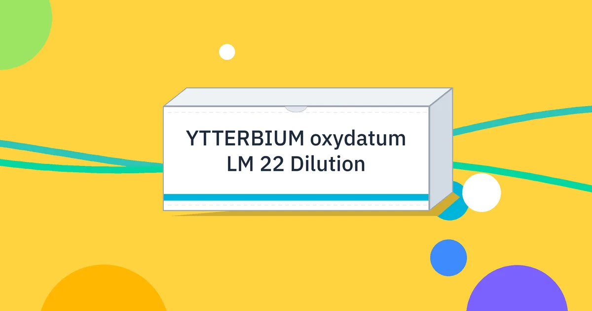 Symbolbild: Packung mit der Aufschrift YTTERBIUM oxydatum LM 22 Dilution (PZN 13287150) – Verfügbarkeit und Bezug in Apotheken in Frankfurt am Main
