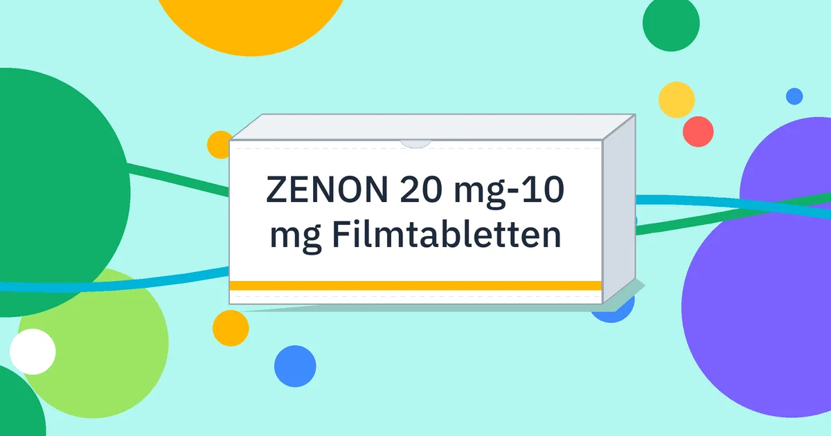 Symbolbild: Packung mit der Aufschrift ZENON 20 mg-10 mg Filmtabletten (PZN 19168481) – Verfügbarkeit und Bezug in Apotheken in Frankfurt am Main
