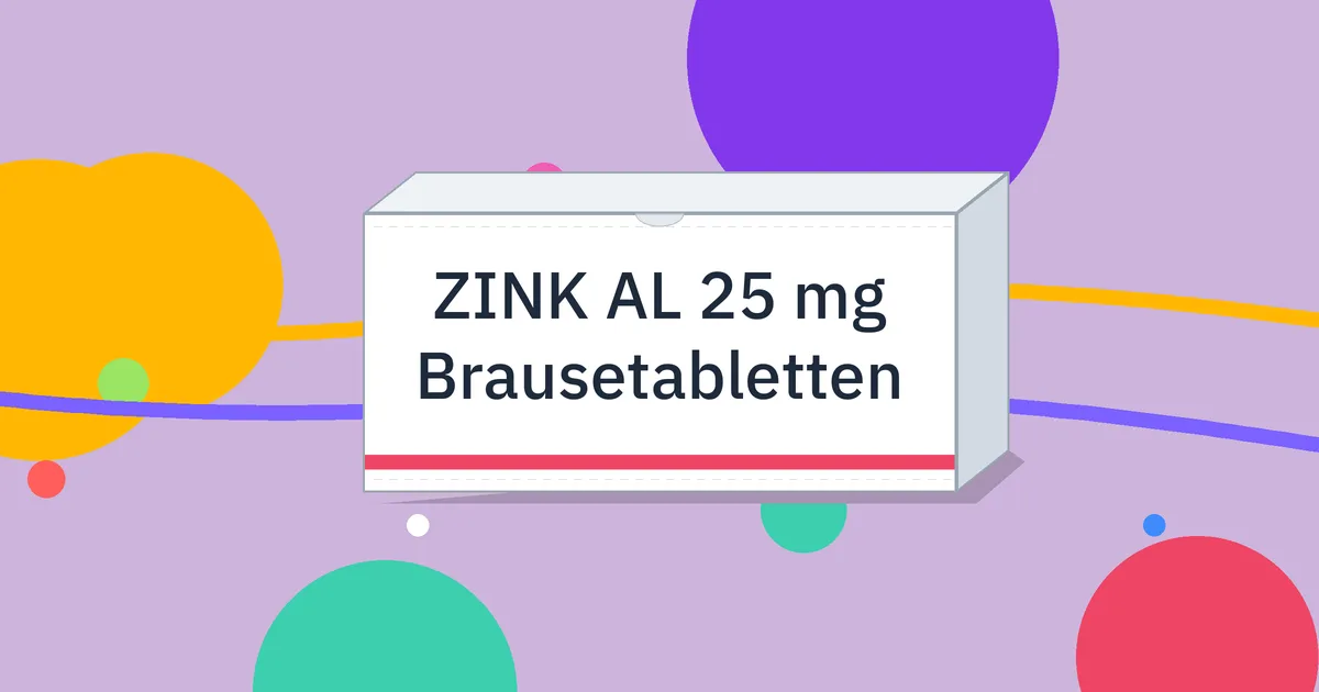 Symbolbild: Packung mit der Aufschrift ZINK AL 25 mg Brausetabletten (PZN 01489003) – Verfügbarkeit und Bezug in Apotheken in Frankfurt am Main
