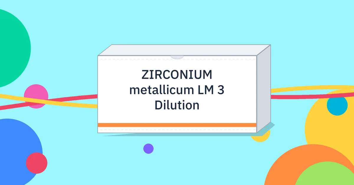 Symbolbild: Packung mit der Aufschrift ZIRCONIUM metallicum LM 3 Dilution (PZN 13302441) – Verfügbarkeit und Bezug in Apotheken in Frankfurt am Main