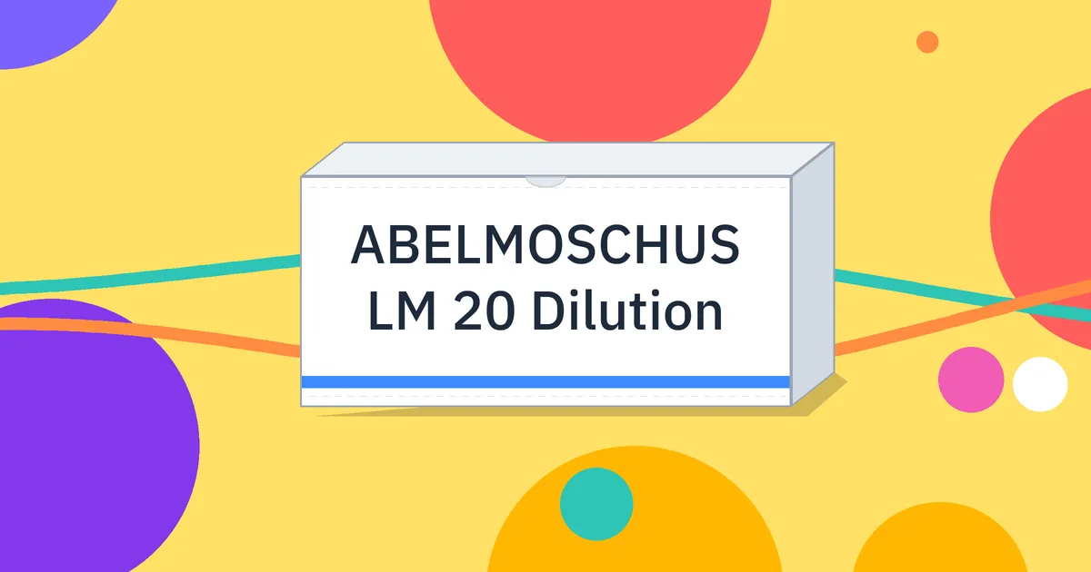 Symbolbild: Packung mit der Aufschrift ABELMOSCHUS LM 20 Dilution (PZN 12750284) – Verfügbarkeit und Bezug in Apotheken in Frankfurt am Main