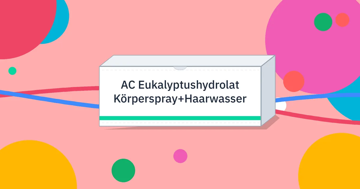 Symbolbild: Packung mit der Aufschrift AC Eukalyptushydrolat Körperspray+Haarwasser (PZN 17576359) – Verfügbarkeit und Bezug in Apotheken in Frankfurt am Main