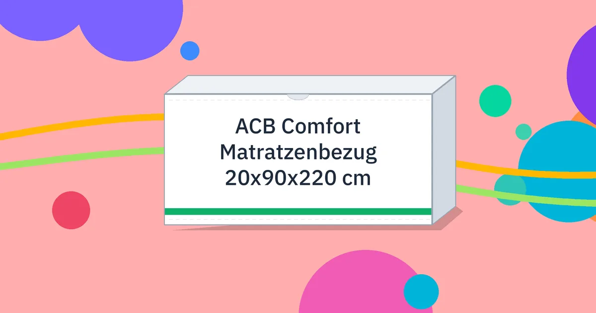 Symbolbild: Packung mit der Aufschrift ACB Comfort Matratzenbezug 20x90x220 cm (PZN 06878382) – Verfügbarkeit und Bezug in Apotheken in Frankfurt am Main