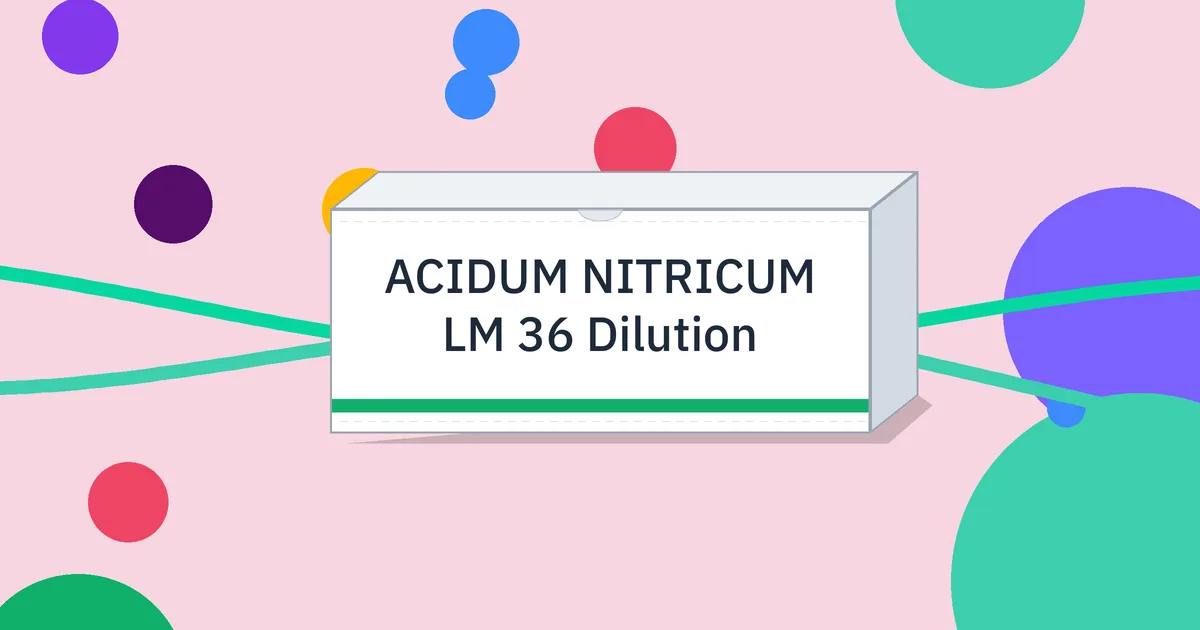 Symbolbild: Packung mit der Aufschrift ACIDUM NITRICUM LM 36 Dilution (PZN 12752981) – Verfügbarkeit und Bezug in Apotheken in Frankfurt am Main