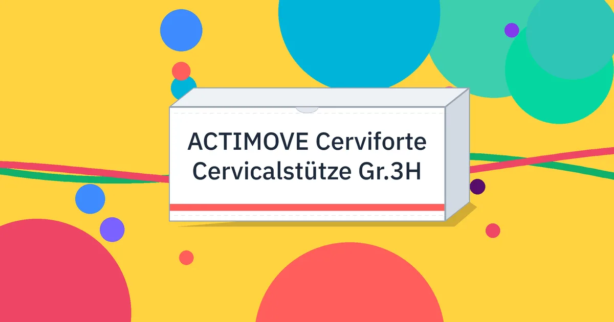 Symbolbild: Packung mit der Aufschrift ACTIMOVE Cerviforte Cervicalstütze Gr.3H (PZN 18223031) – Verfügbarkeit und Bezug in Apotheken in Frankfurt am Main