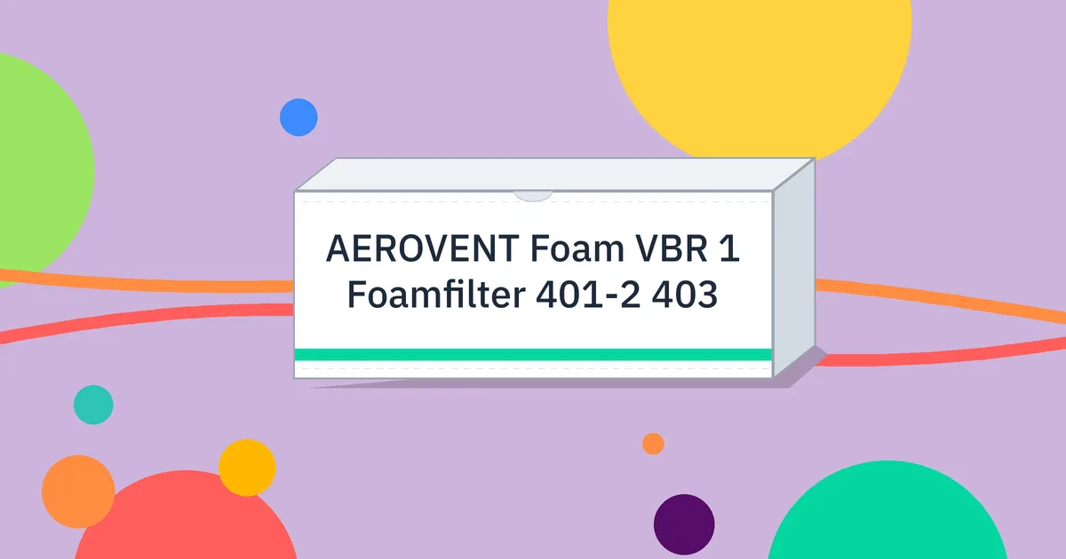 Symbolbild: Packung mit der Aufschrift AEROVENT Foam VBR 1 Foamfilter 401-2 403 (PZN 01076502) – Verfügbarkeit und Bezug in Apotheken in Frankfurt am Main
