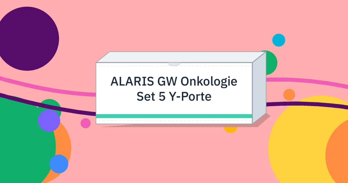 Symbolbild: Packung mit der Aufschrift ALARIS GW Onkologie Set 5 Y-Porte (PZN 03420240) – Verfügbarkeit und Bezug in Apotheken in Frankfurt am Main
