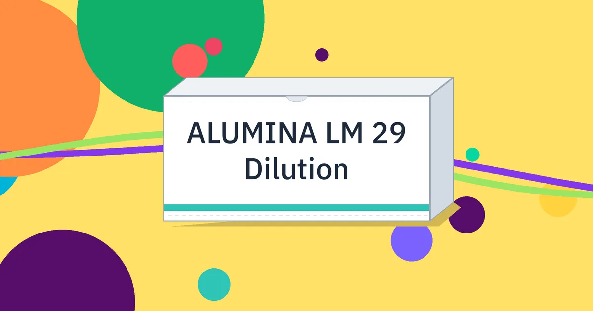 Symbolbild: Packung mit der Aufschrift ALUMINA LM 29 Dilution (PZN 12758624) – Verfügbarkeit und Bezug in Apotheken in Frankfurt am Main