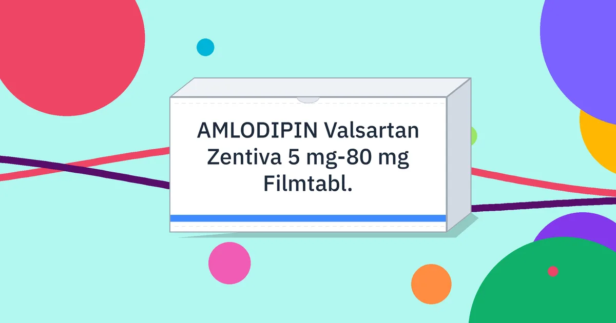 Symbolbild: Packung mit der Aufschrift AMLODIPIN Valsartan Zentiva 5 mg-80 mg Filmtabl. (PZN 13834907) – Verfügbarkeit und Bezug in Apotheken in Frankfurt am Main