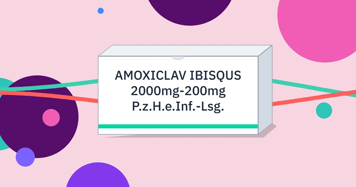 Symbolbild: Packung mit der Aufschrift AMOXICLAV IBISQUS 2000mg-200mg P.z.H.e.Inf.-Lsg. (PZN 17304589) – Verfügbarkeit und Bezug in Apotheken in Frankfurt am Main