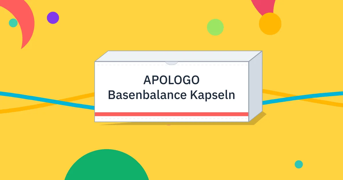 Symbolbild: Packung mit der Aufschrift APOLOGO Basenbalance Kapseln (PZN 09674740) – Verfügbarkeit und Bezug in Apotheken in Frankfurt am Main
