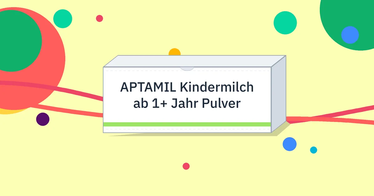 Symbolbild: Packung mit der Aufschrift APTAMIL Kindermilch ab 1+ Jahr Pulver (PZN 16396365) – Verfügbarkeit und Bezug in Apotheken in Frankfurt am Main