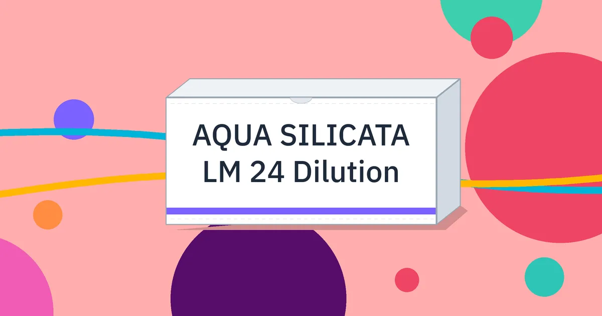 Symbolbild: Packung mit der Aufschrift AQUA SILICATA LM 24 Dilution (PZN 13383155) – Verfügbarkeit und Bezug in Apotheken in Frankfurt am Main