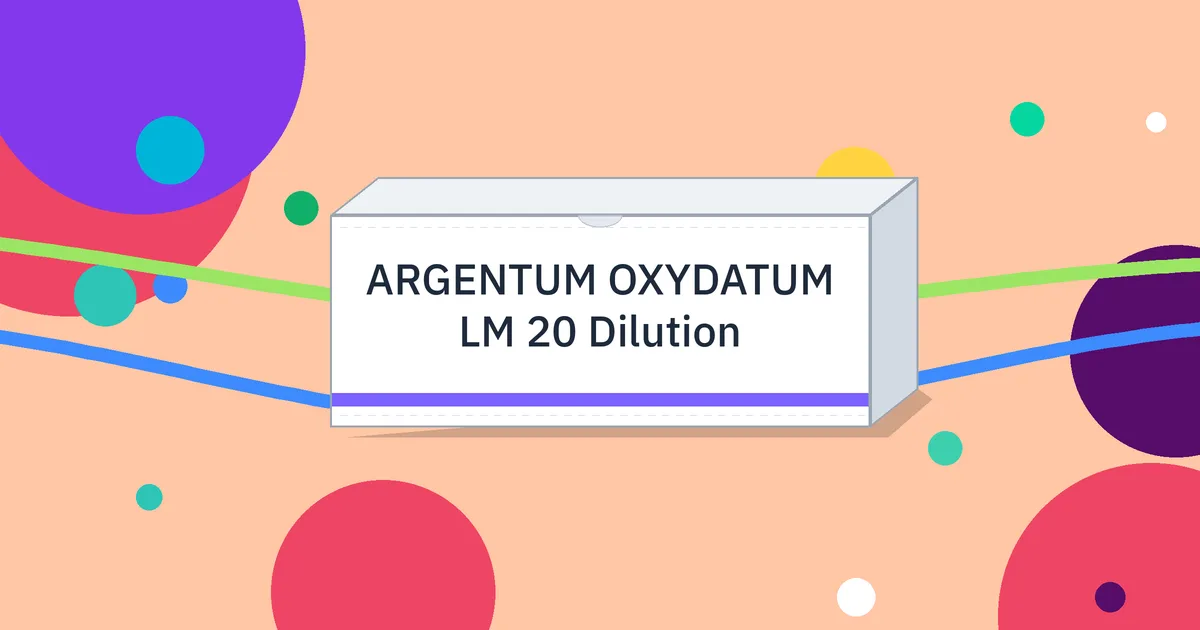 Symbolbild: Packung mit der Aufschrift ARGENTUM OXYDATUM LM 20 Dilution (PZN 12769208) – Verfügbarkeit und Bezug in Apotheken in Frankfurt am Main