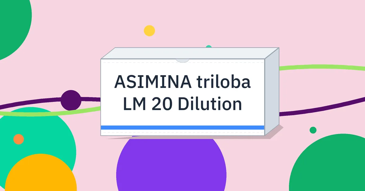 Symbolbild: Packung mit der Aufschrift ASIMINA triloba LM 20 Dilution (PZN 13402148) – Verfügbarkeit und Bezug in Apotheken in Frankfurt am Main