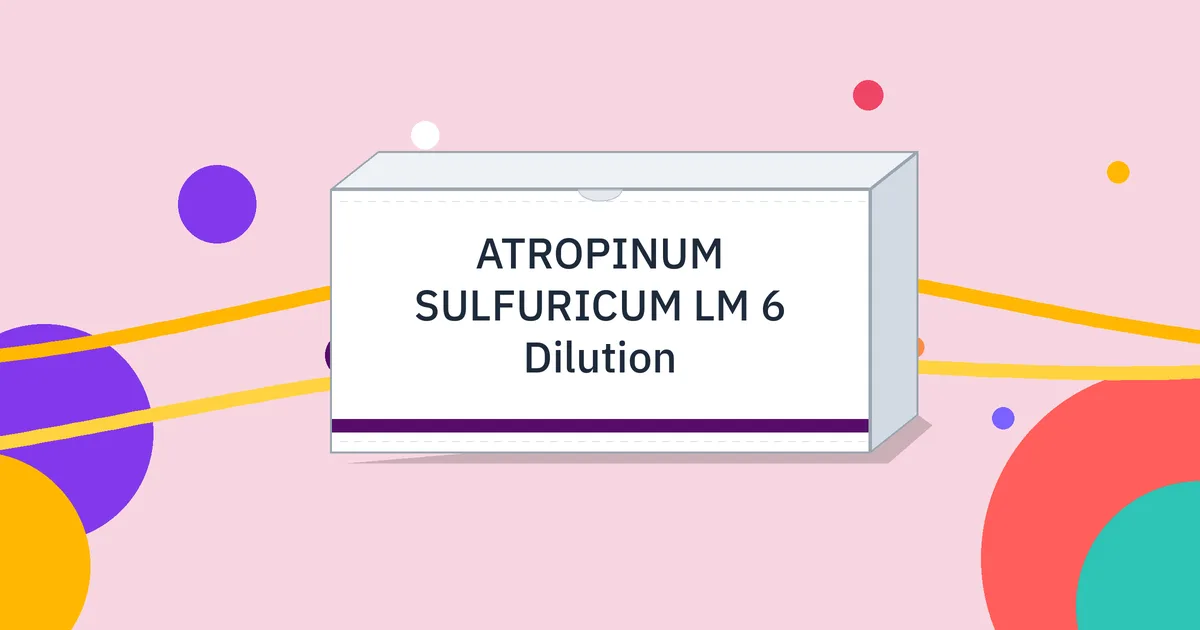 Symbolbild: Packung mit der Aufschrift ATROPINUM SULFURICUM LM 6 Dilution (PZN 13406672) – Verfügbarkeit und Bezug in Apotheken in Frankfurt am Main