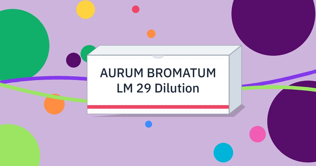 Symbolbild: Packung mit der Aufschrift AURUM BROMATUM LM 29 Dilution (PZN 12783970) – Verfügbarkeit und Bezug in Apotheken in Frankfurt am Main