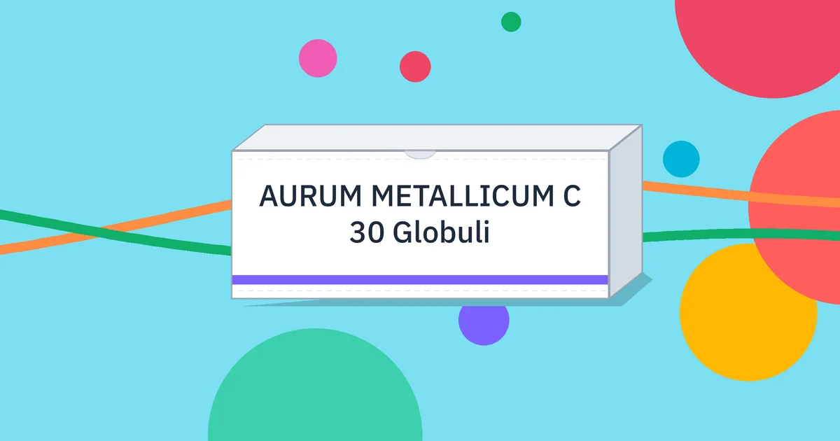 Symbolbild: Packung mit der Aufschrift AURUM METALLICUM C 30 Globuli (PZN 02894177) – Verfügbarkeit und Bezug in Apotheken in Frankfurt am Main