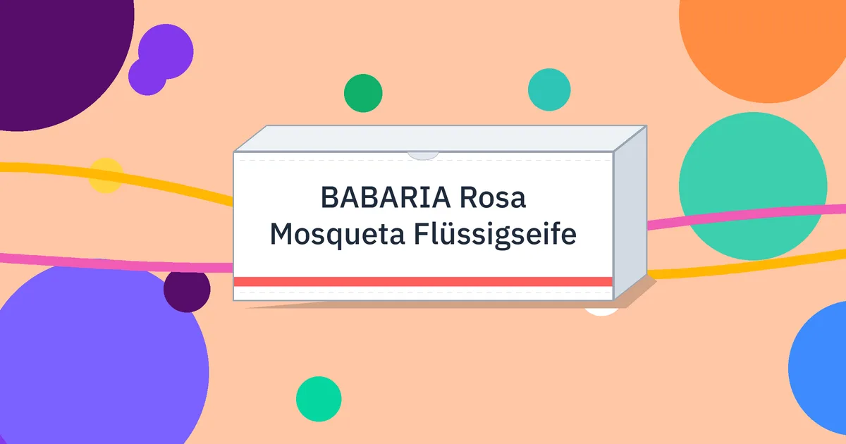 Symbolbild: Packung mit der Aufschrift BABARIA Rosa Mosqueta Flüssigseife (PZN 04721601) – Verfügbarkeit und Bezug in Apotheken in Frankfurt am Main