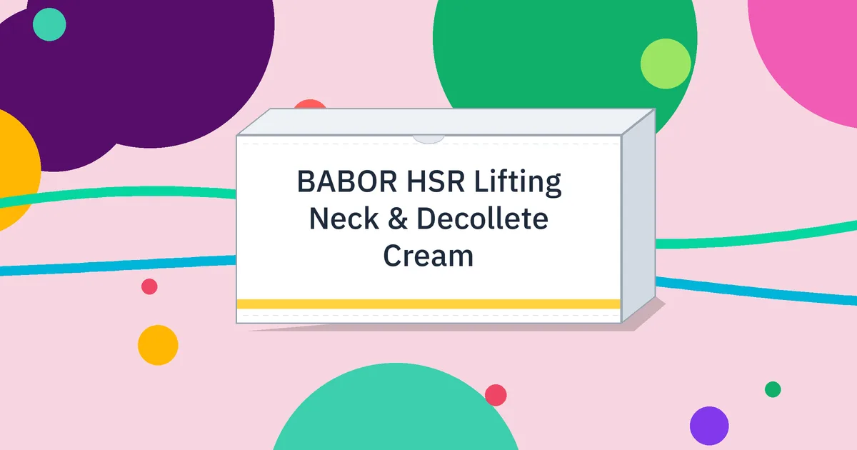 Symbolbild: Packung mit der Aufschrift BABOR HSR Lifting Neck & Decollete Cream (PZN 17836702) – Verfügbarkeit und Bezug in Apotheken in Frankfurt am Main