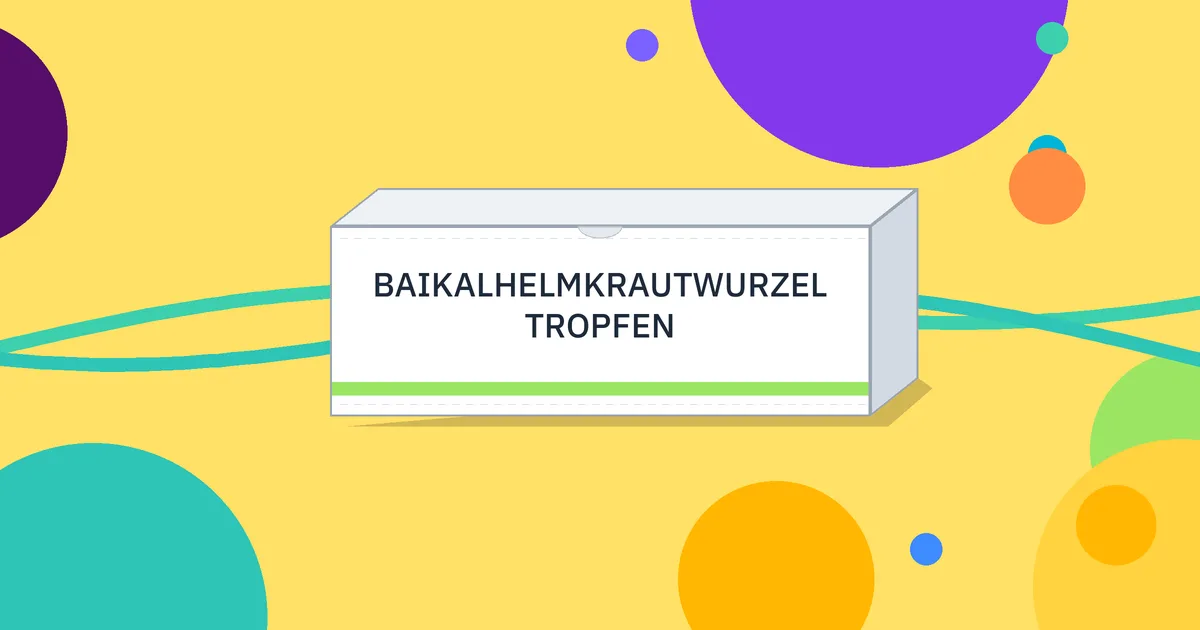 Symbolbild: Packung mit der Aufschrift BAIKALHELMKRAUTWURZEL TROPFEN (PZN 14126555) – Verfügbarkeit und Bezug in Apotheken in Frankfurt am Main
