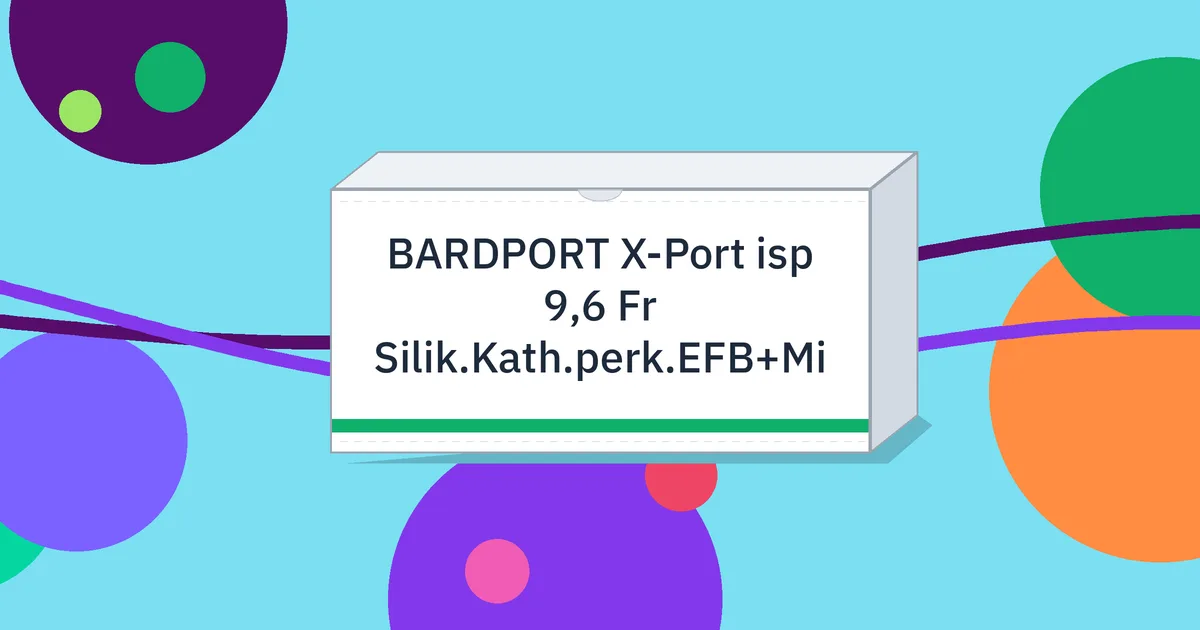 Symbolbild: Packung mit der Aufschrift BARDPORT X-Port isp 9,6 Fr Silik.Kath.perk.EFB+Mi (PZN 02807528) – Verfügbarkeit und Bezug in Apotheken in Frankfurt am Main