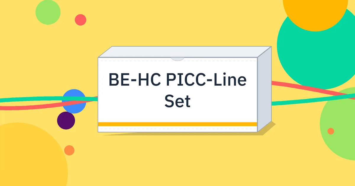 Symbolbild: Packung mit der Aufschrift BE-HC PICC-Line Set (PZN 18242330) – Verfügbarkeit und Bezug in Apotheken in Frankfurt am Main