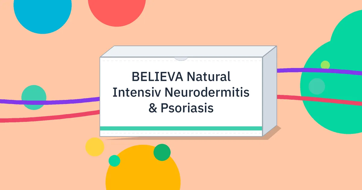 Symbolbild: Packung mit der Aufschrift BELIEVA Natural Intensiv Neurodermitis & Psoriasis (PZN 13985368) – Verfügbarkeit und Bezug in Apotheken in Frankfurt am Main