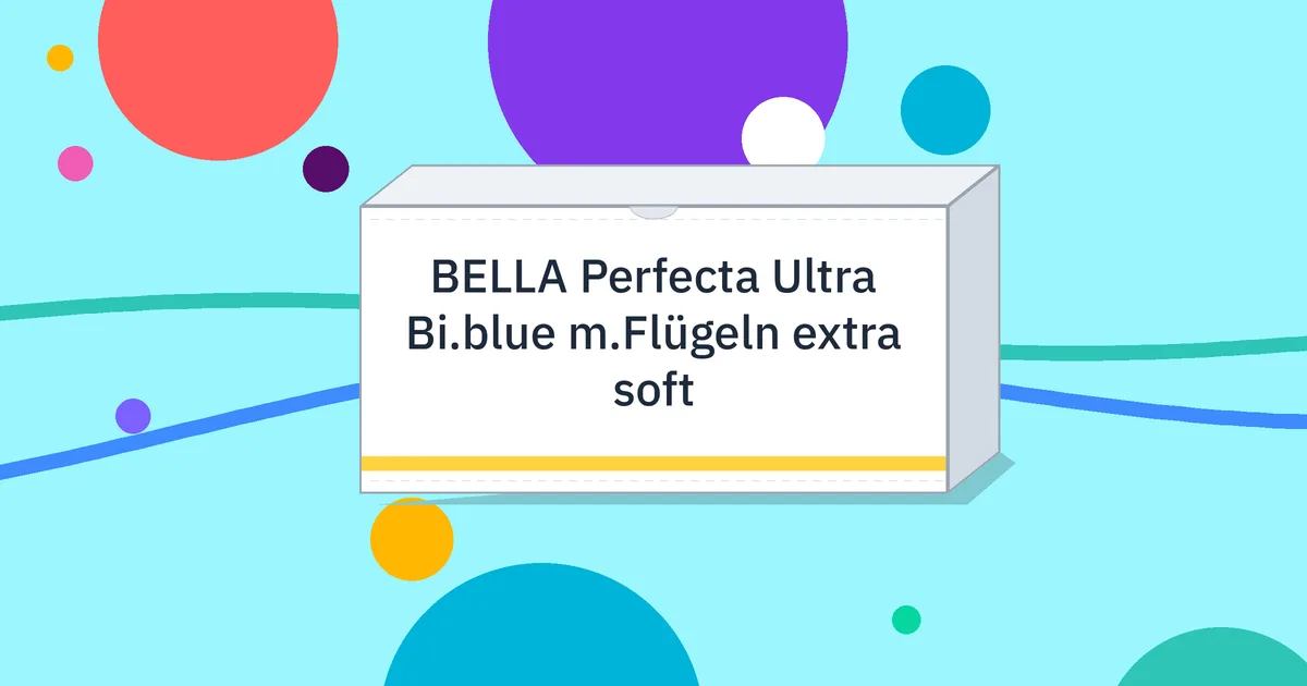 Symbolbild: Packung mit der Aufschrift BELLA Perfecta Ultra Bi.blue m.Flügeln extra soft (PZN 17979347) – Verfügbarkeit und Bezug in Apotheken in Frankfurt am Main
