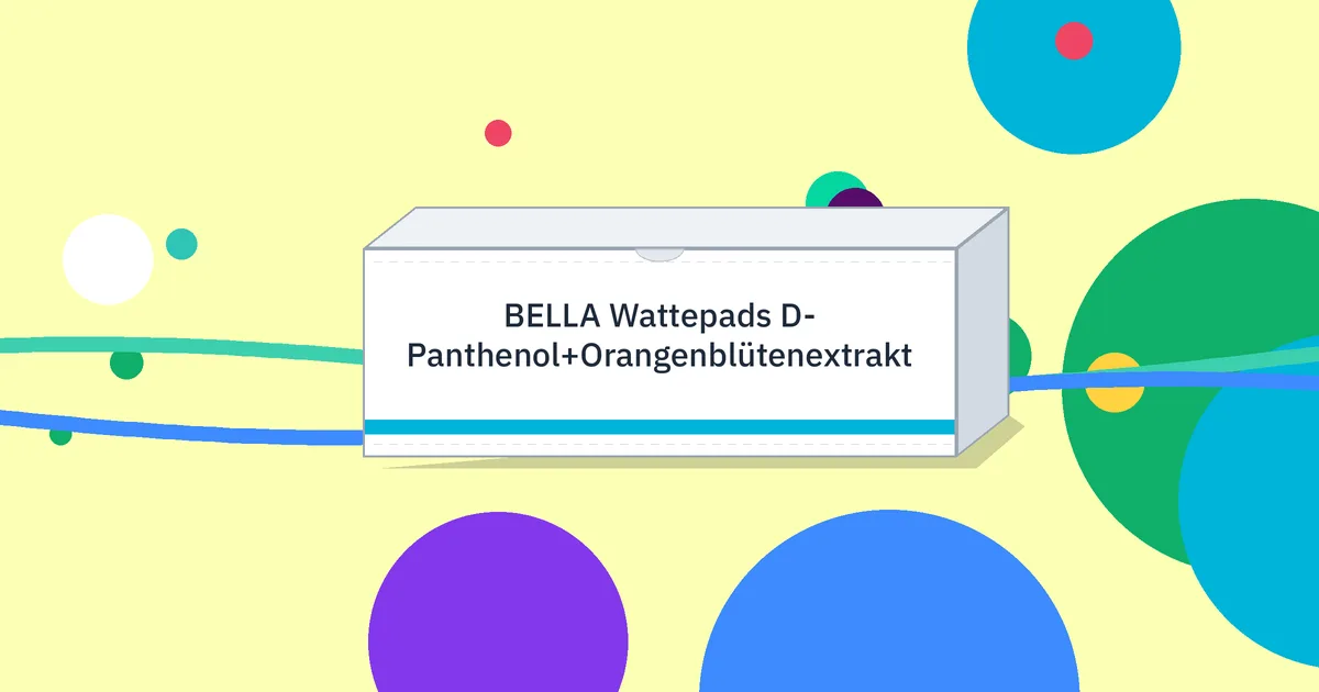 Symbolbild: Packung mit der Aufschrift BELLA Wattepads D-Panthenol+Orangenblütenextrakt (PZN 01344380) – Verfügbarkeit und Bezug in Apotheken in Frankfurt am Main