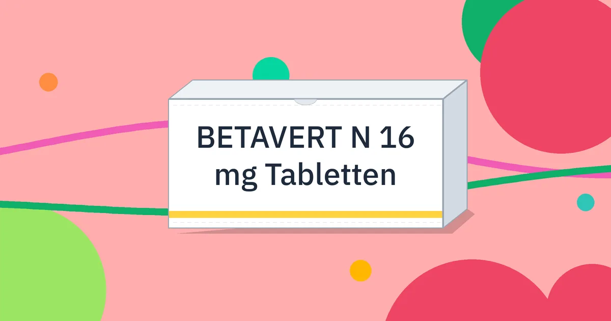 Symbolbild: Packung mit der Aufschrift BETAVERT N 16 mg Tabletten (PZN 06064774) – Verfügbarkeit und Bezug in Apotheken in Frankfurt am Main