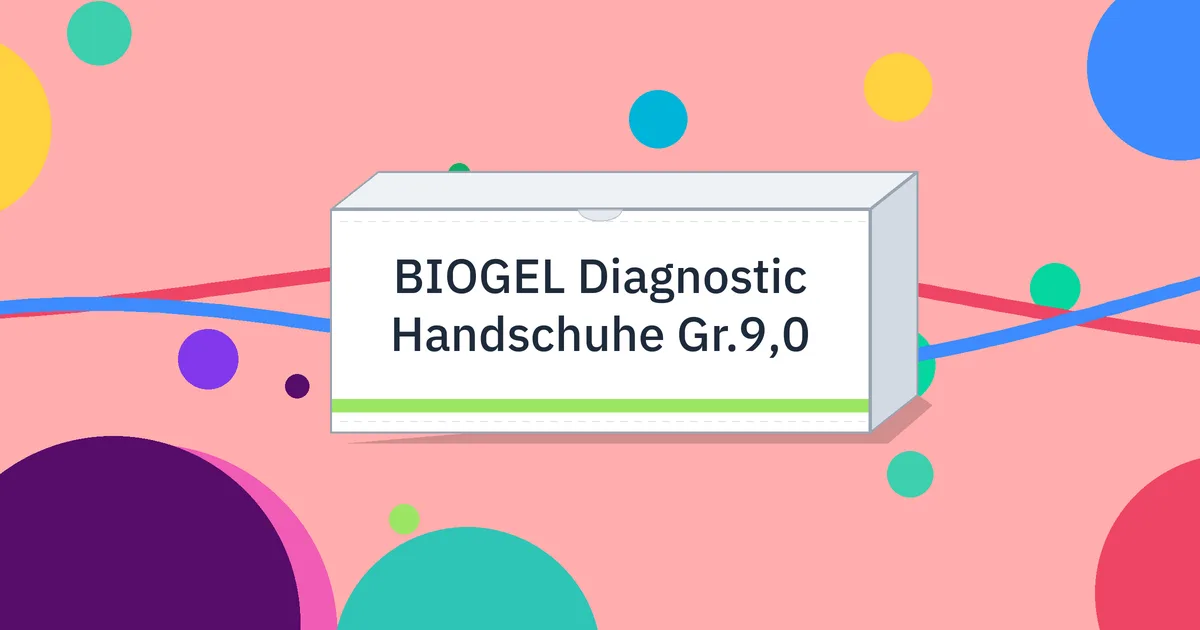 Symbolbild: Packung mit der Aufschrift BIOGEL Diagnostic Handschuhe Gr.9,0 (PZN 04701716) – Verfügbarkeit und Bezug in Apotheken in Frankfurt am Main