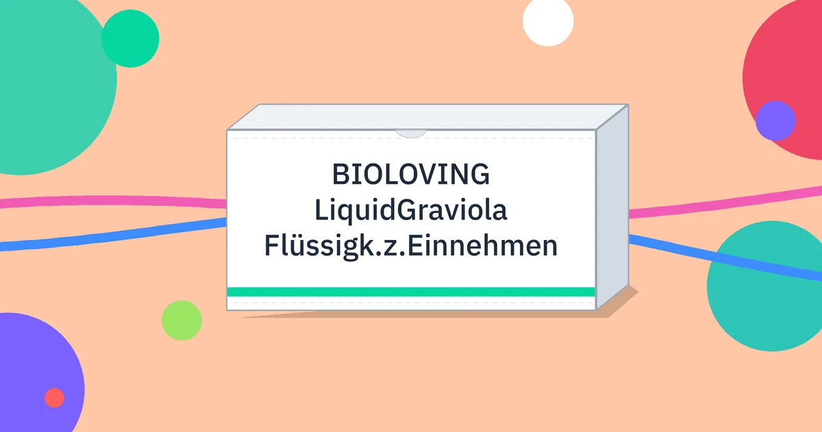 Symbolbild: Packung mit der Aufschrift BIOLOVING LiquidGraviola Flüssigk.z.Einnehmen (PZN 18179844) – Verfügbarkeit und Bezug in Apotheken in Frankfurt am Main