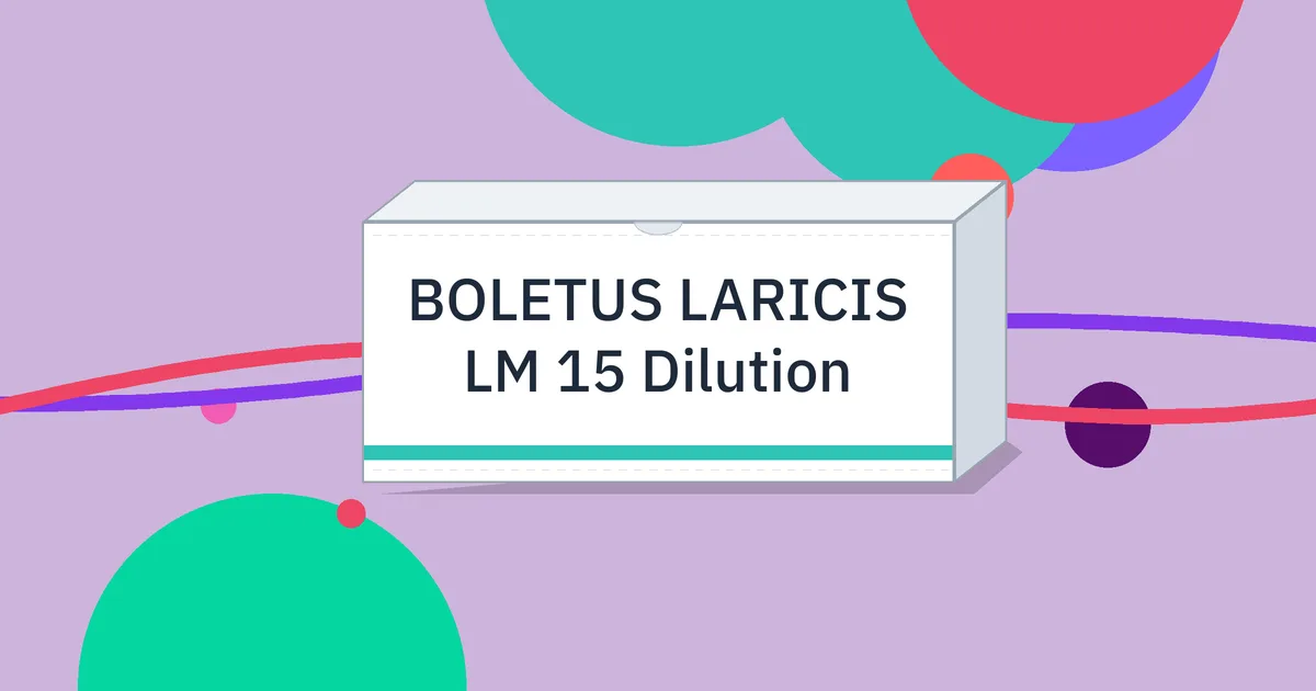 Symbolbild: Packung mit der Aufschrift BOLETUS LARICIS LM 15 Dilution (PZN 13391338) – Verfügbarkeit und Bezug in Apotheken in Frankfurt am Main