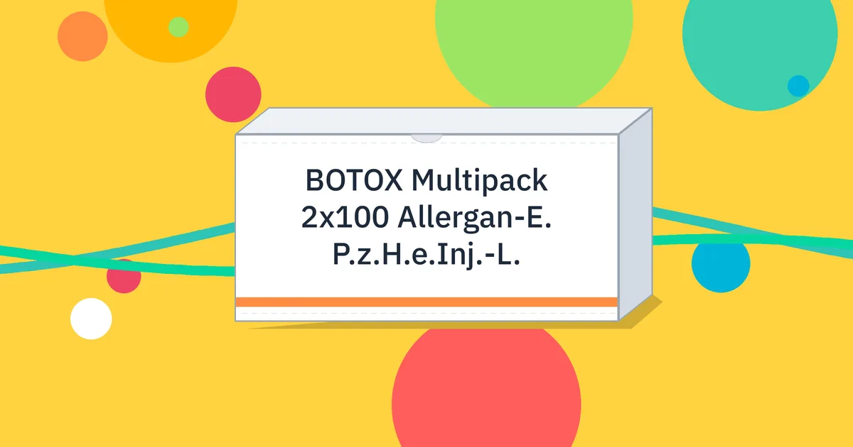 Symbolbild: Packung mit der Aufschrift BOTOX Multipack 2x100 Allergan-E. P.z.H.e.Inj.-L. (PZN 16657386) – Verfügbarkeit und Bezug in Apotheken in Frankfurt am Main