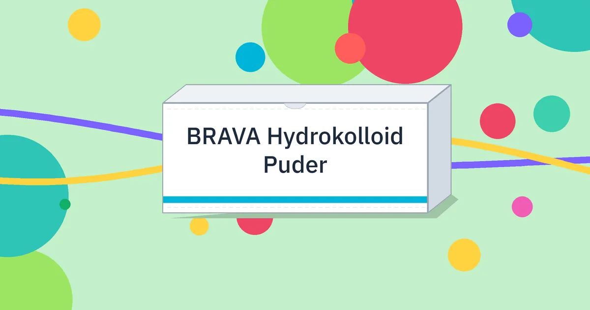 Symbolbild: Packung mit der Aufschrift BRAVA Hydrokolloid Puder (PZN 15567043) – Verfügbarkeit und Bezug in Apotheken in Frankfurt am Main