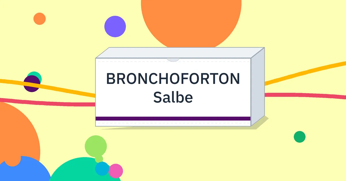 Symbolbild: Packung mit der Aufschrift BRONCHOFORTON Salbe (PZN 07269946) – Verfügbarkeit und Bezug in Apotheken in Frankfurt am Main