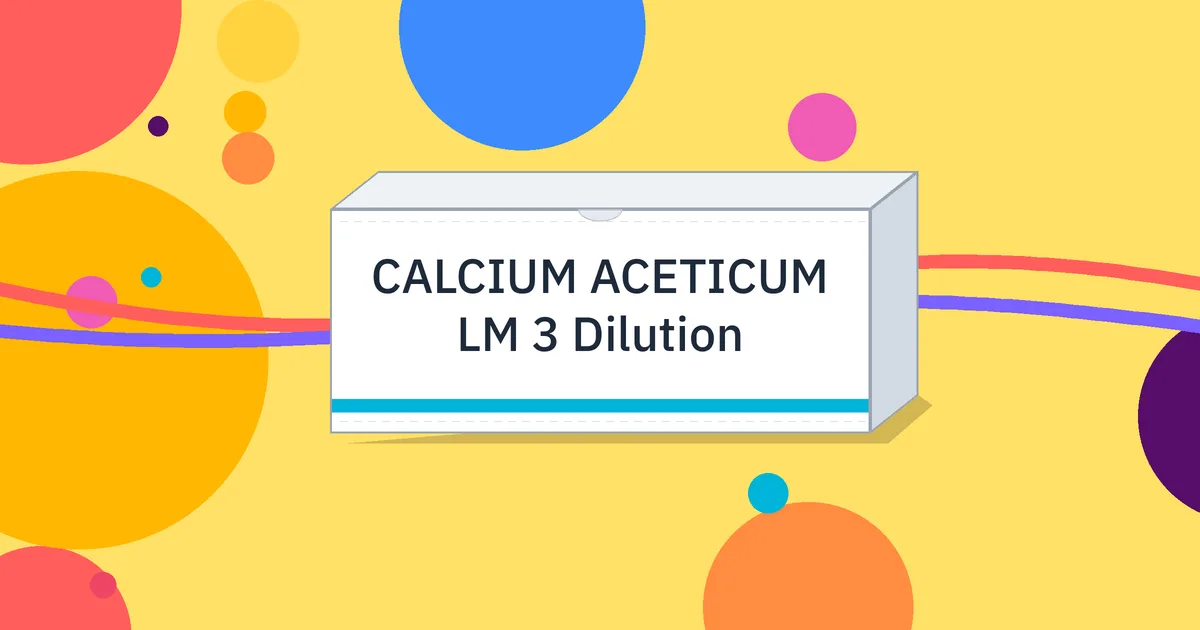 Symbolbild: Packung mit der Aufschrift CALCIUM ACETICUM LM 3 Dilution (PZN 13405371) – Verfügbarkeit und Bezug in Apotheken in Frankfurt am Main