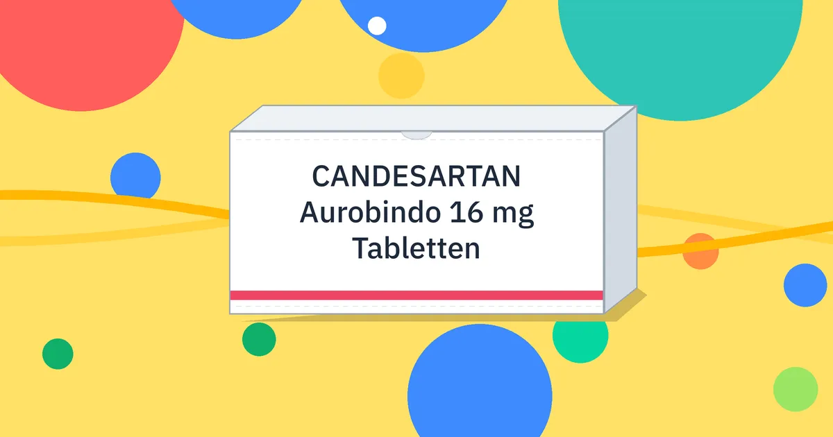 Symbolbild: Packung mit der Aufschrift CANDESARTAN Aurobindo 16 mg Tabletten (PZN 10142149) – Verfügbarkeit und Bezug in Apotheken in Frankfurt am Main