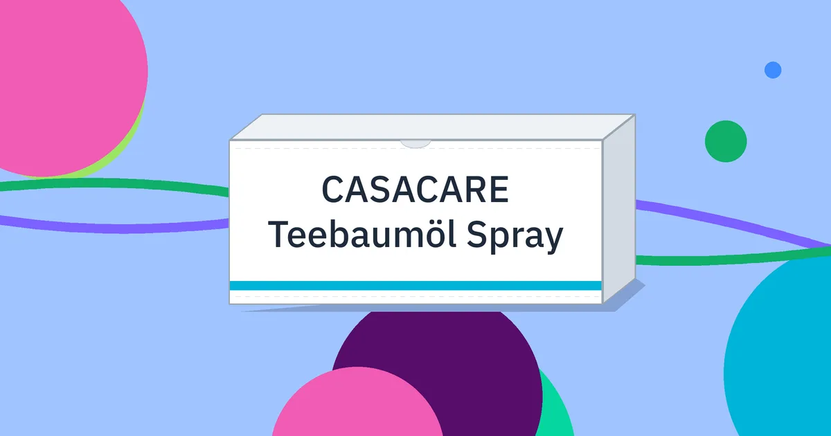 Symbolbild: Packung mit der Aufschrift CASACARE Teebaumöl Spray (PZN 14145535) – Verfügbarkeit und Bezug in Apotheken in Frankfurt am Main
